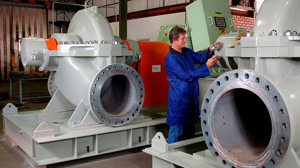 Multimillion-rand return water pump supplied to gold mine