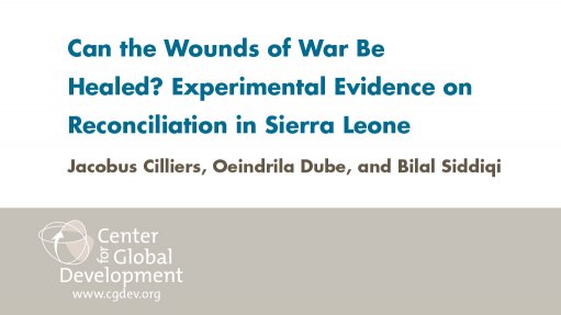 Can the wounds of war be healed? Experimental evidence on ...