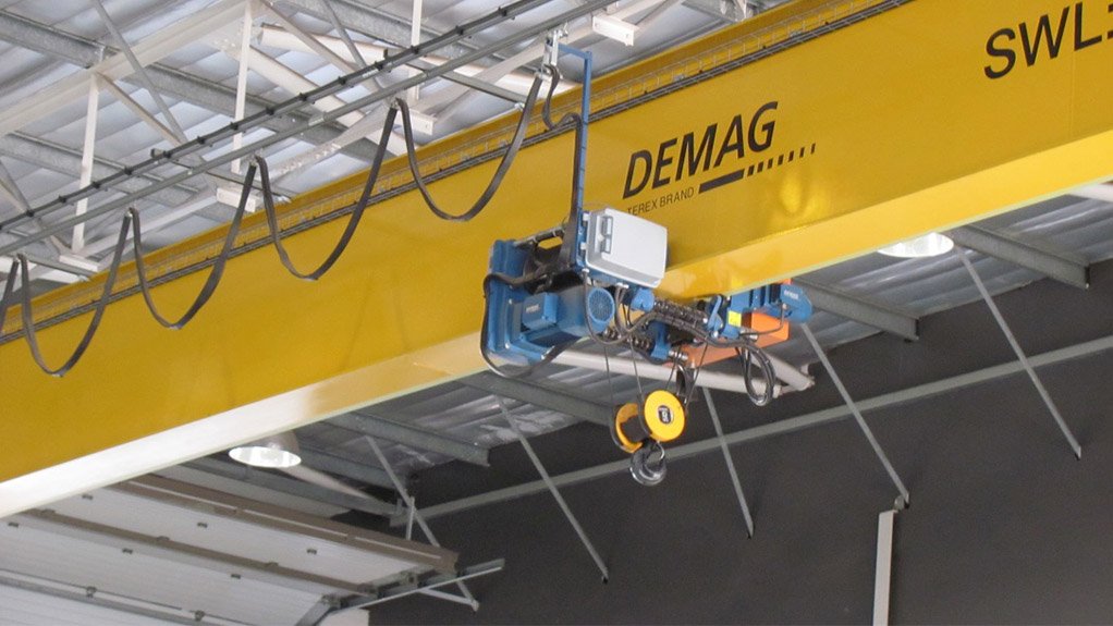 High-precision laser used in crane runway maintenance