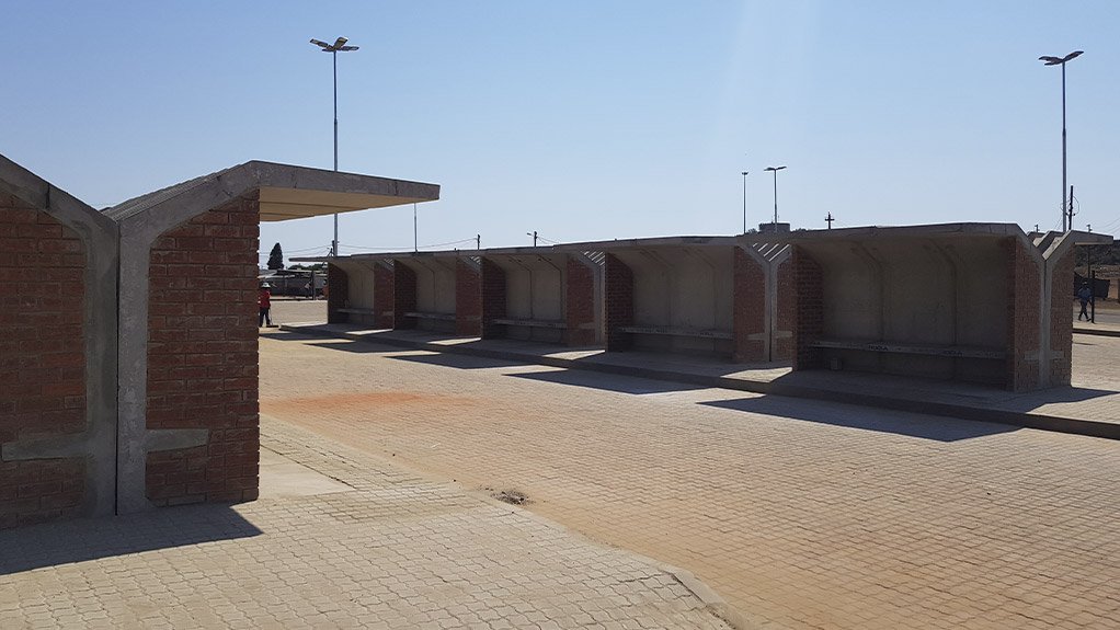 Pre-cast Concrete Bus Shelters and DZZ Pavers for J B Marx Taxi Rank