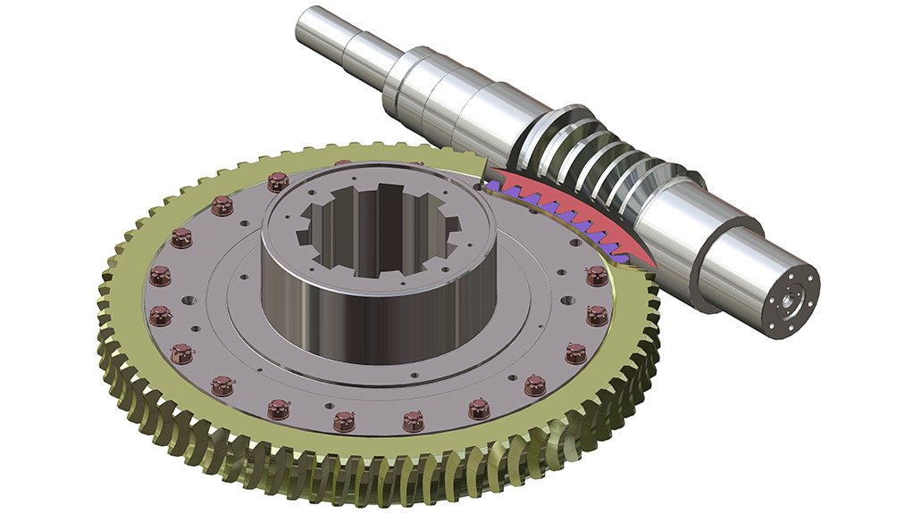 Local complex-geometry globoid gears for hot-rolled steel plant