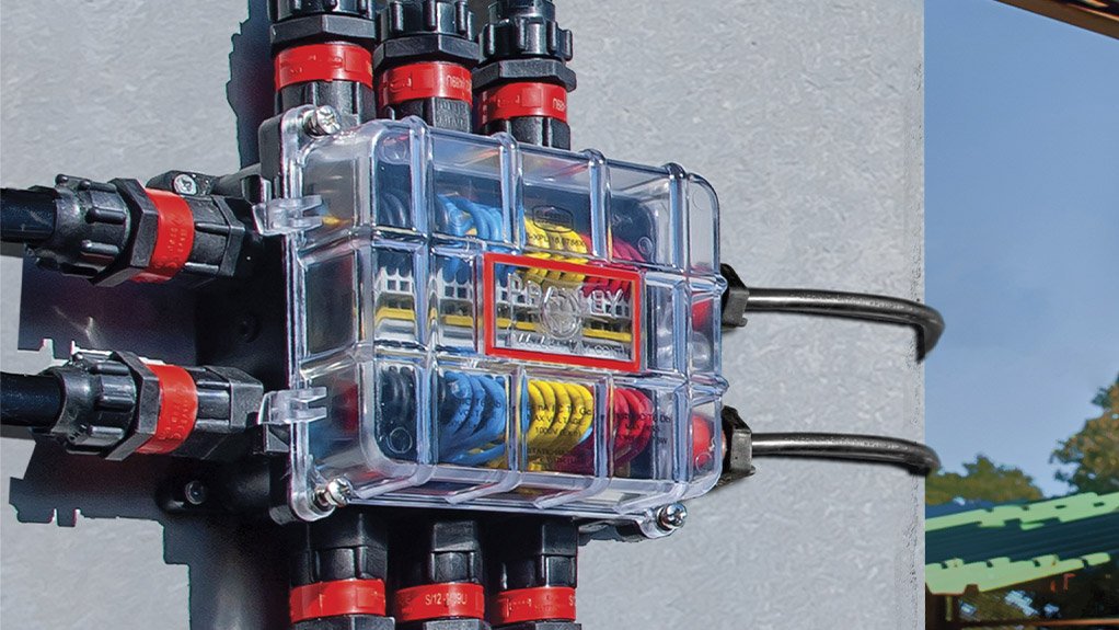 The electrical junction box with 10 entries