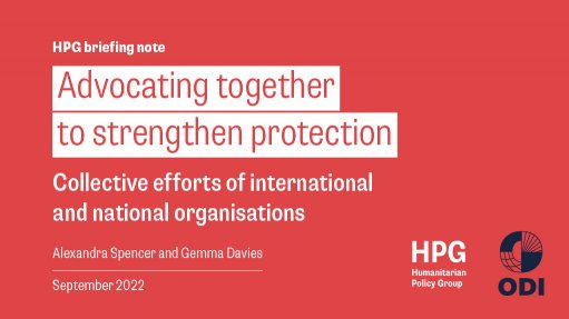 Advocating together to strengthen protection: collective efforts of ...