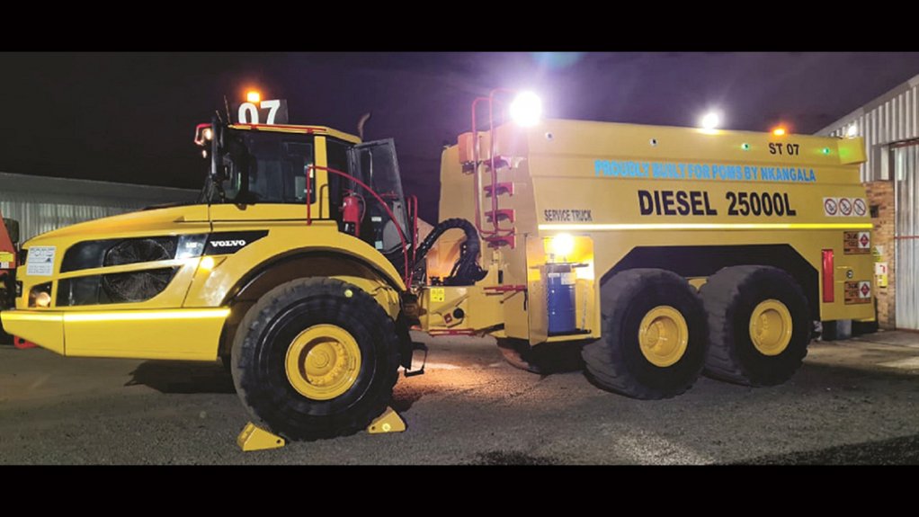 Mobile compressed air solution for opencast mine